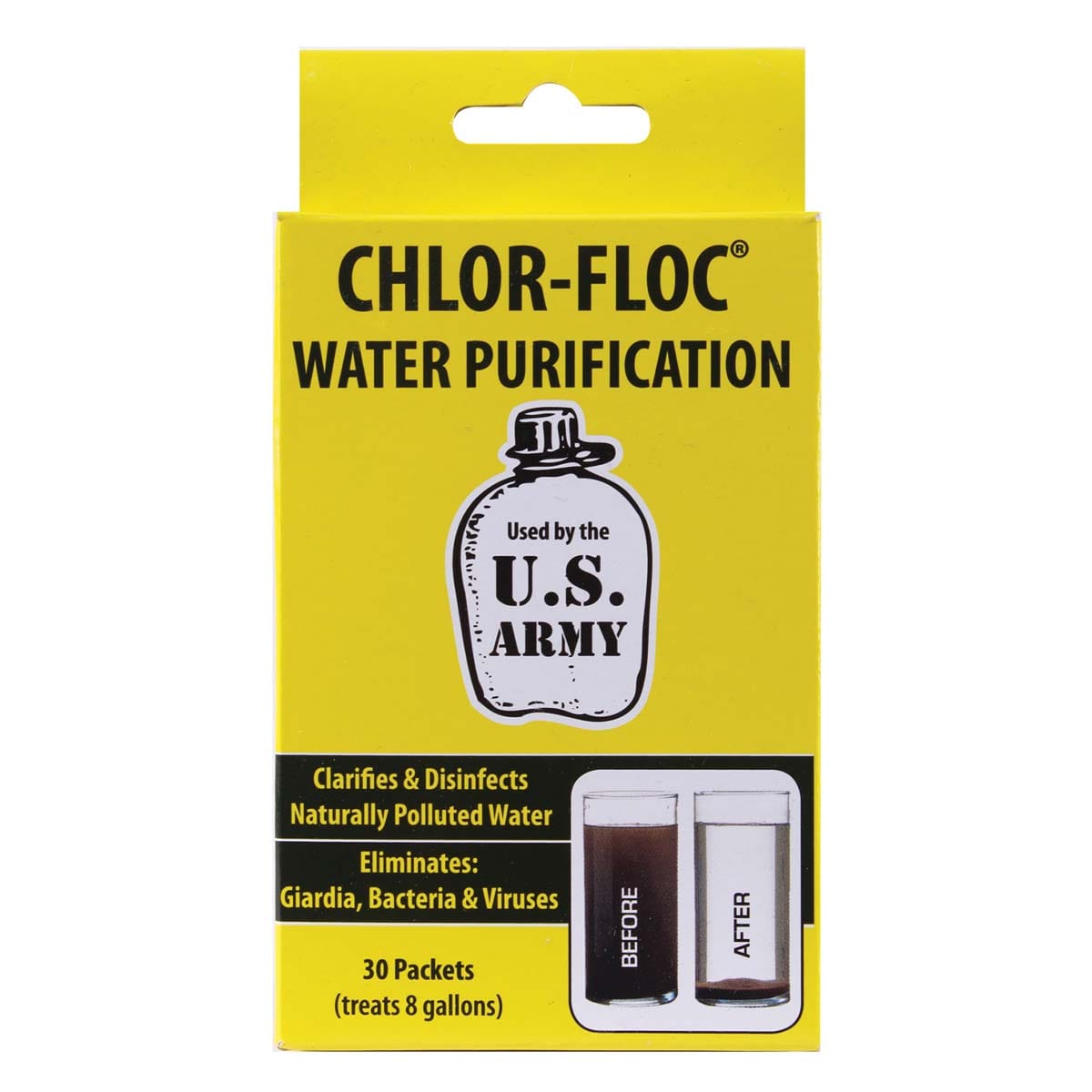 G.I. Chlor Floc Military Water Purification Powder Packets - The 556